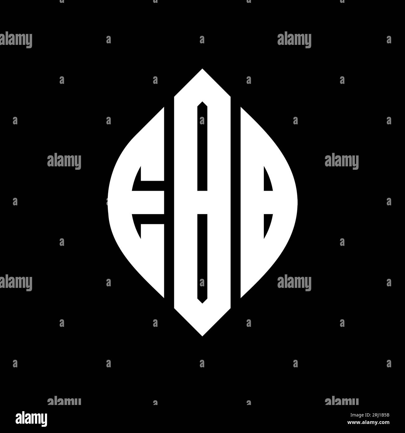 EBB circle letter logo design with circle and ellipse shape. EBB ...