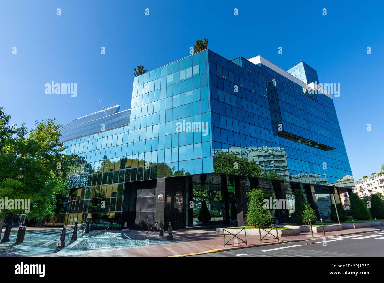Exterior view of the building housing offices of the French industrial ...