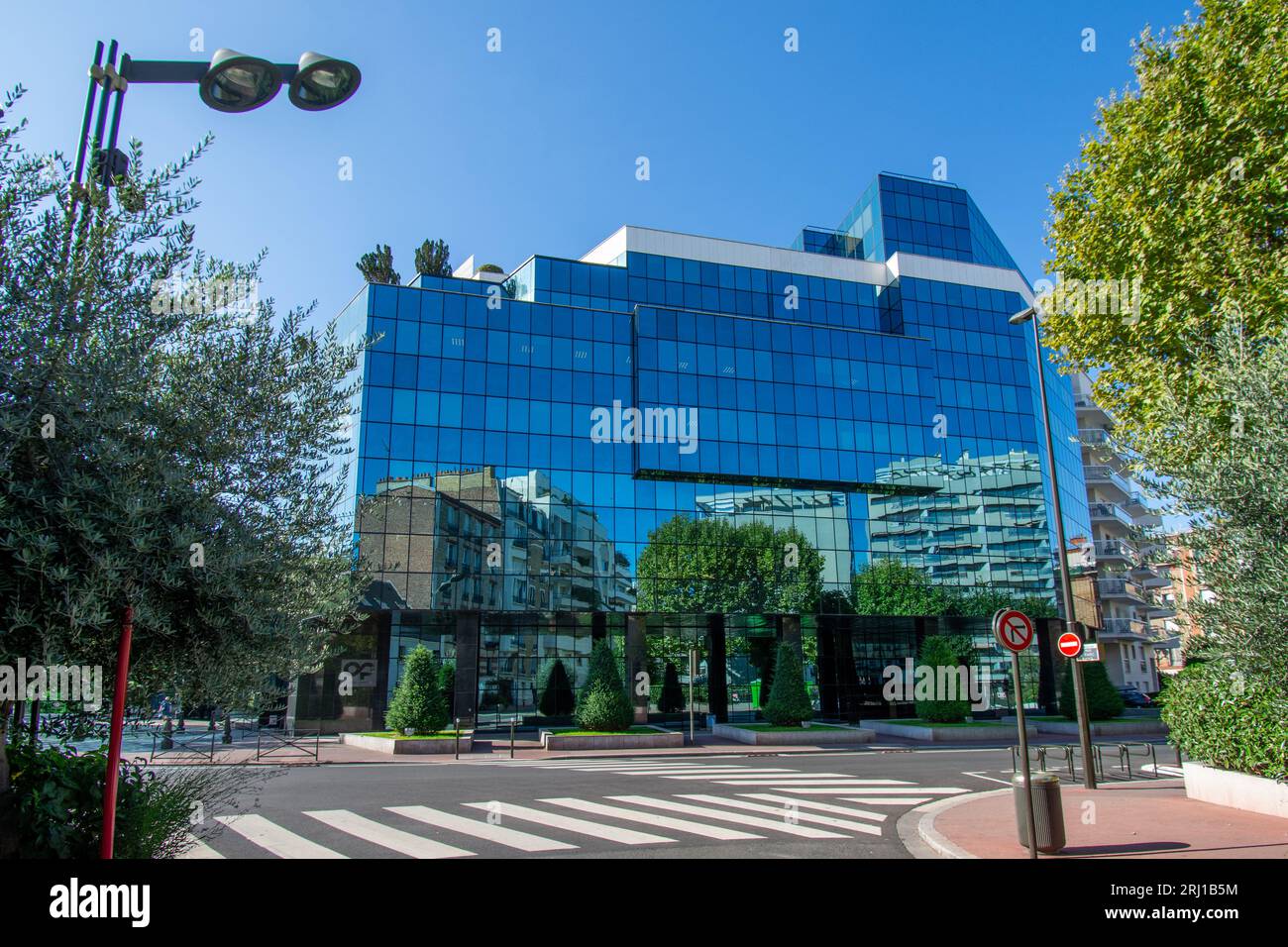 Exterior view of the building housing offices of the French industrial ...
