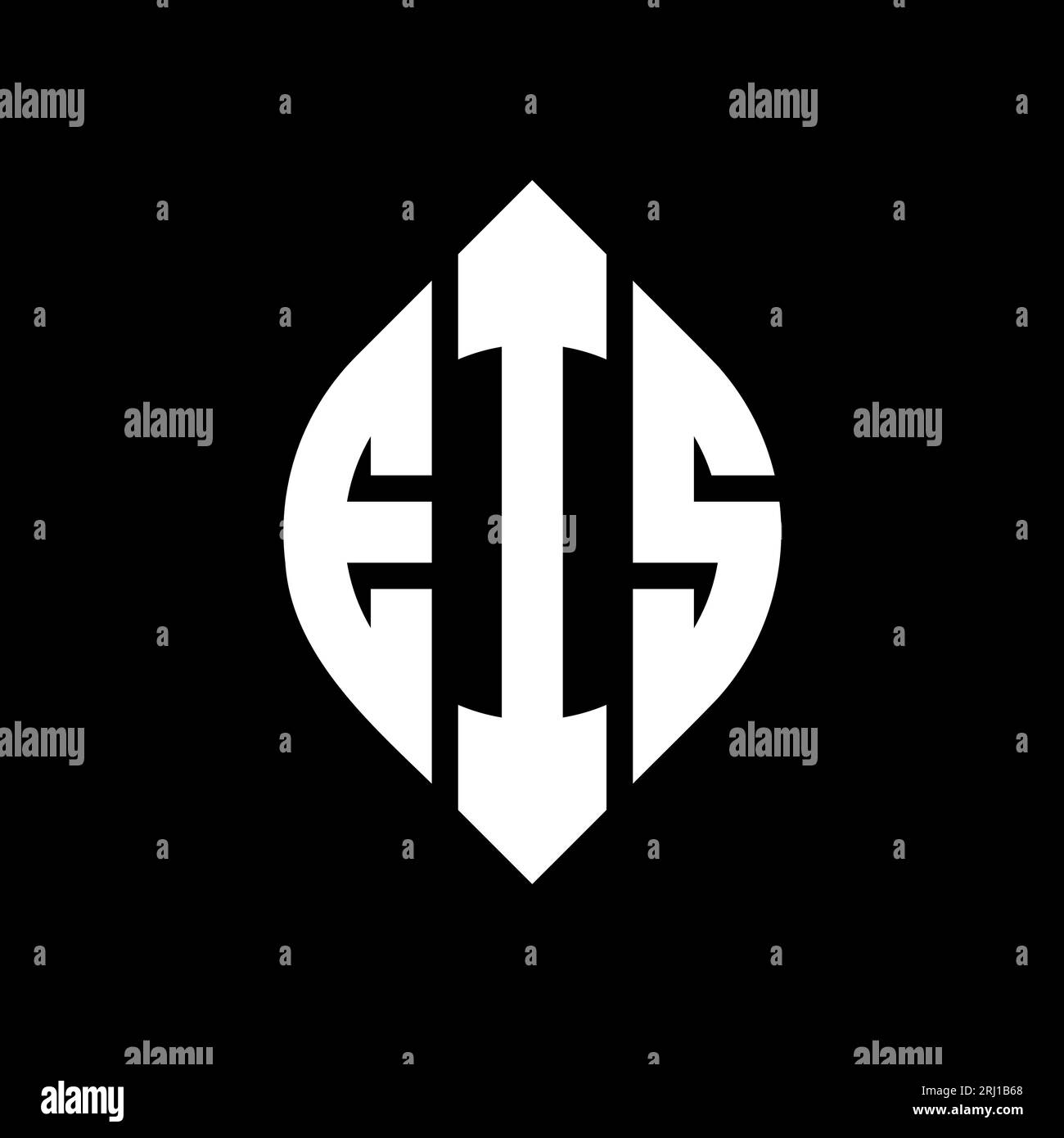 EIS circle letter logo design with circle and ellipse shape. EIS ellipse letters with ...