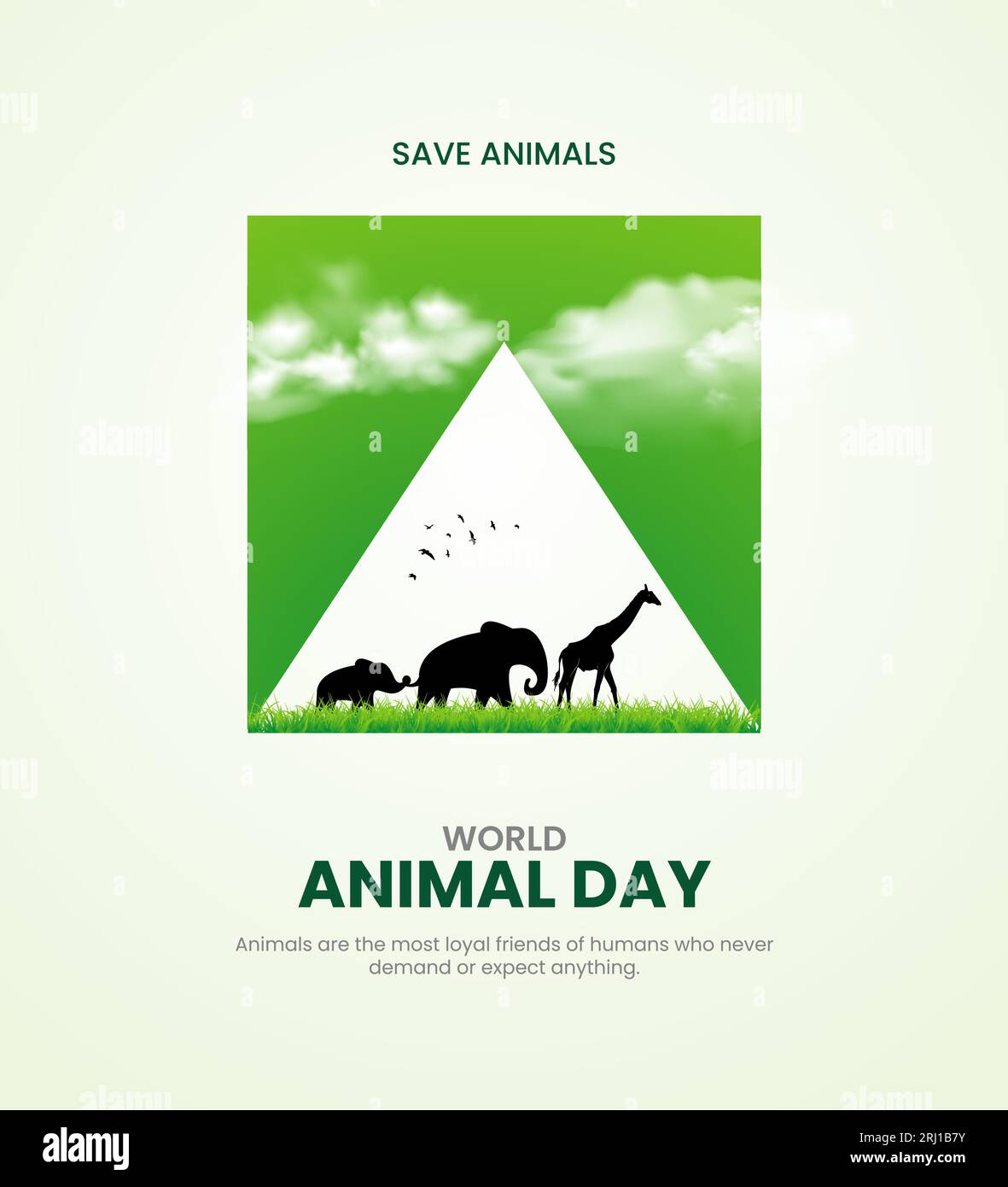 World Animal Day Vector Illustration Stock Vector Image & Art - Alamy