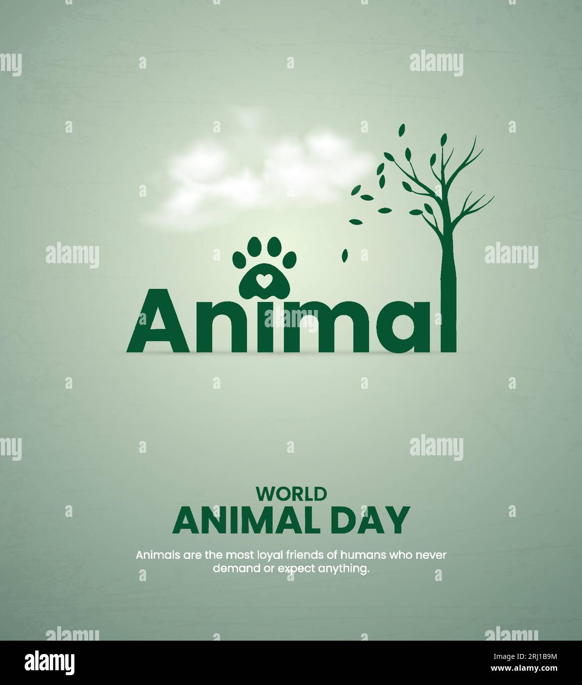 World Animal Day Vector Illustration Stock Vector Image & Art - Alamy