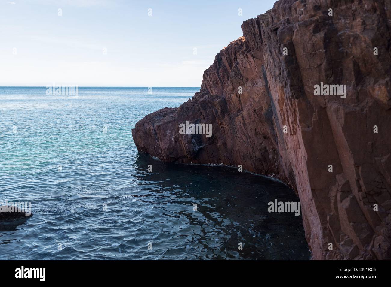 red rocks in Saint Raphael French Riviera coast line, travel content ...