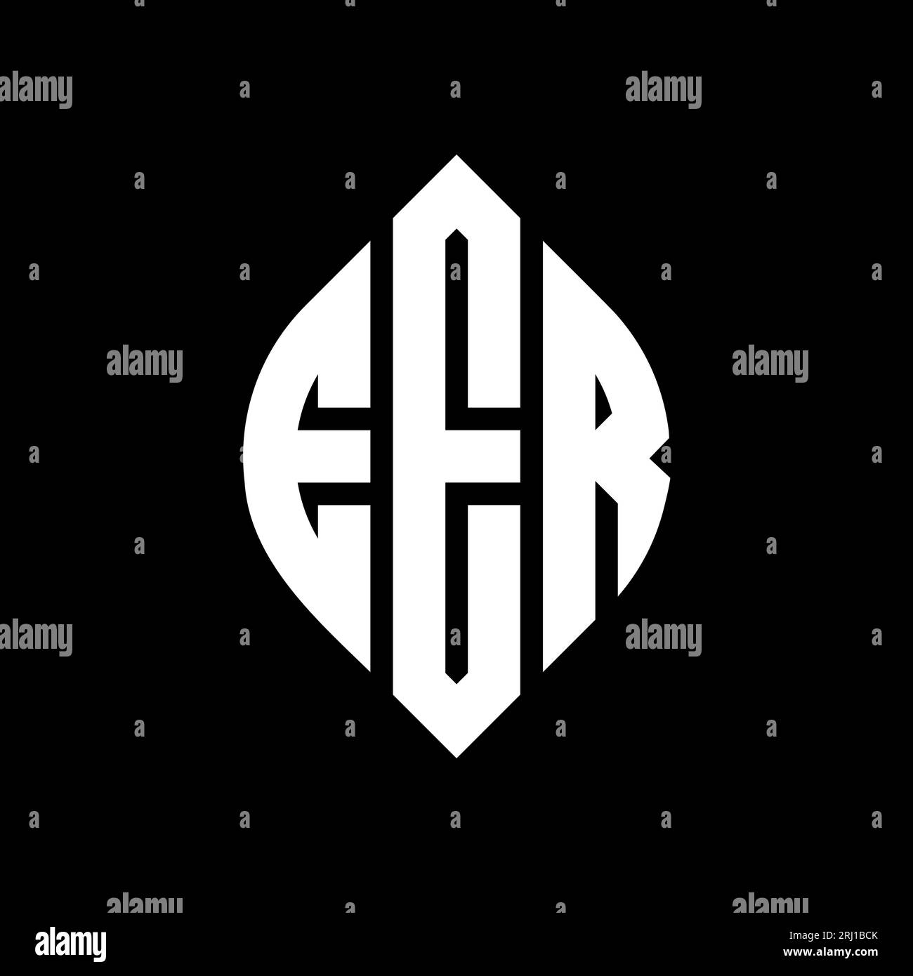 EER circle letter logo design with circle and ellipse shape. EER ...