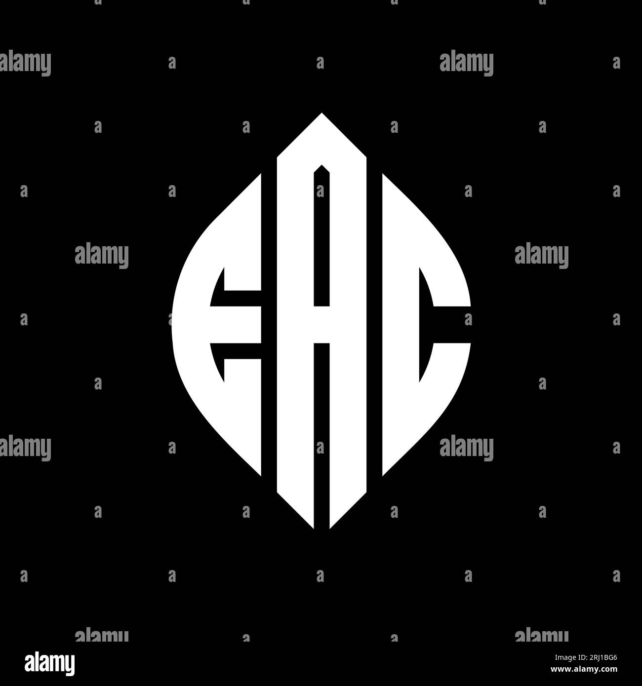 EAC circle letter logo design with circle and ellipse shape. EAC ...