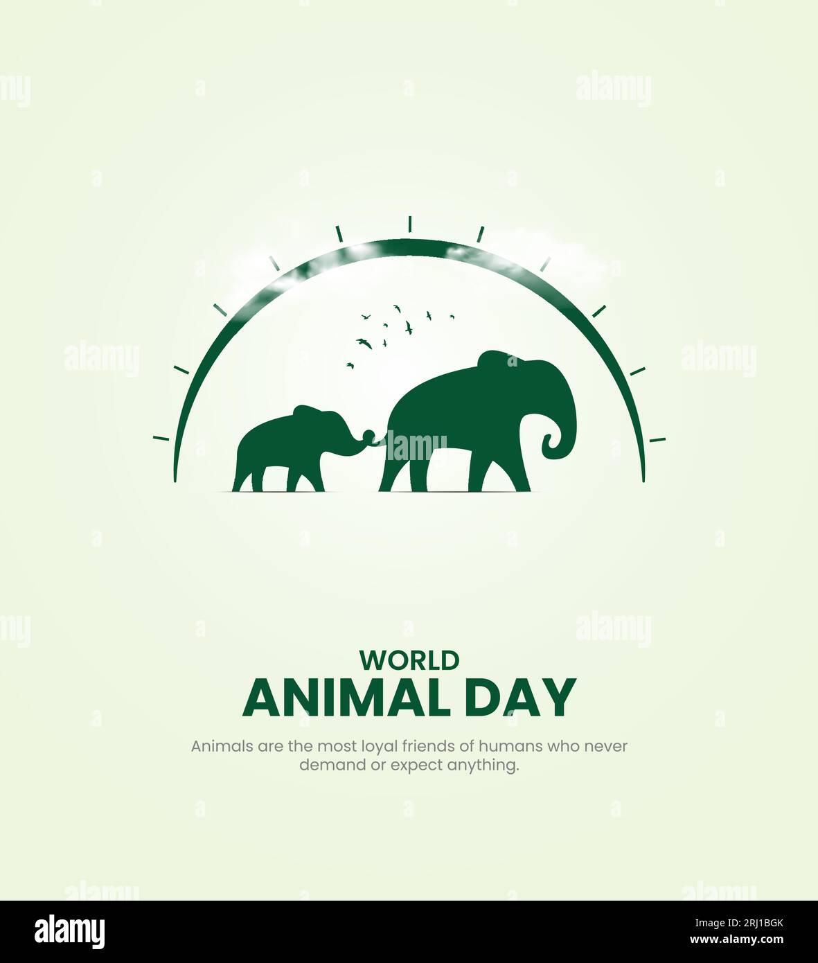 World Animal Day Vector Illustration Stock Vector Image & Art - Alamy