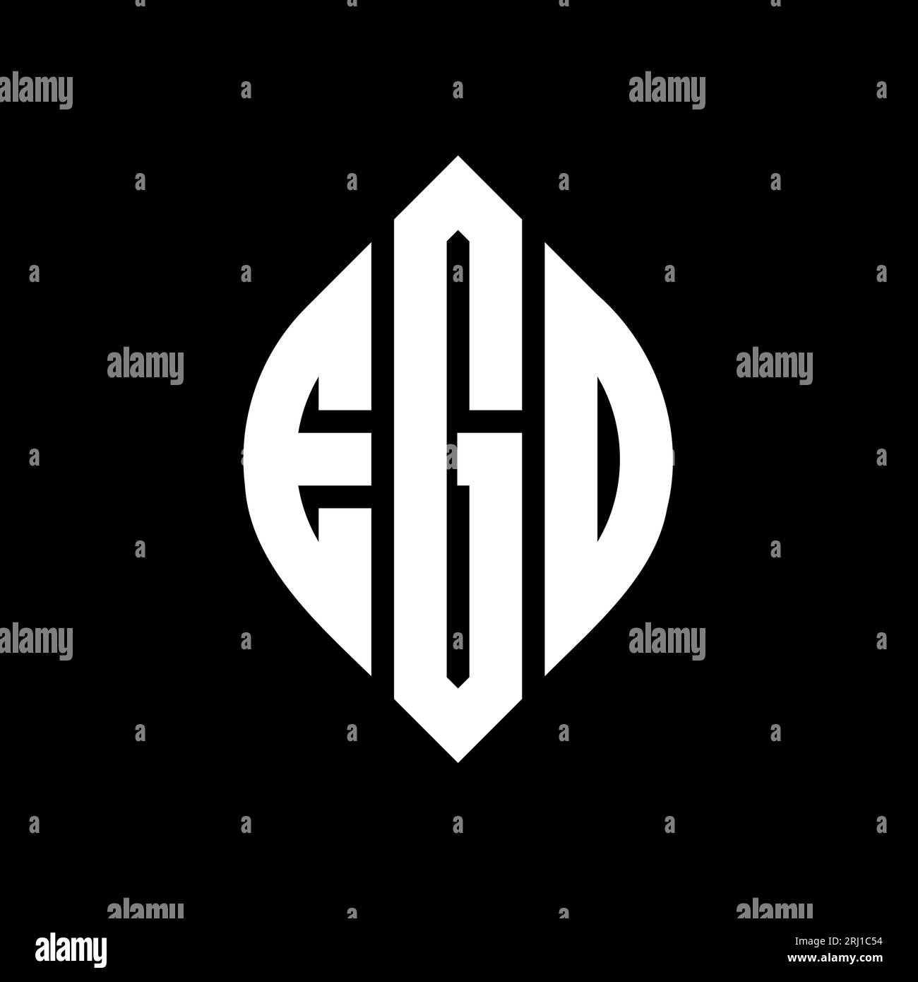 EGD circle letter logo design with circle and ellipse shape. EGD ...