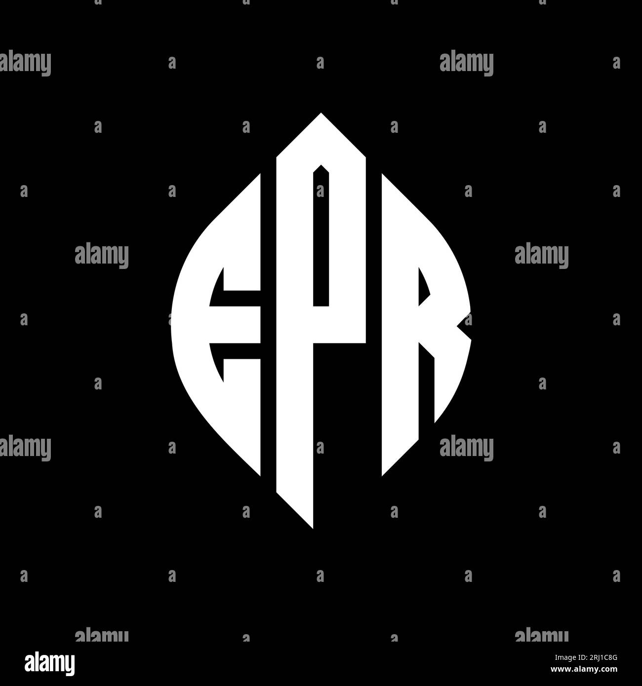 EPR circle letter logo design with circle and ellipse shape. EPR ...