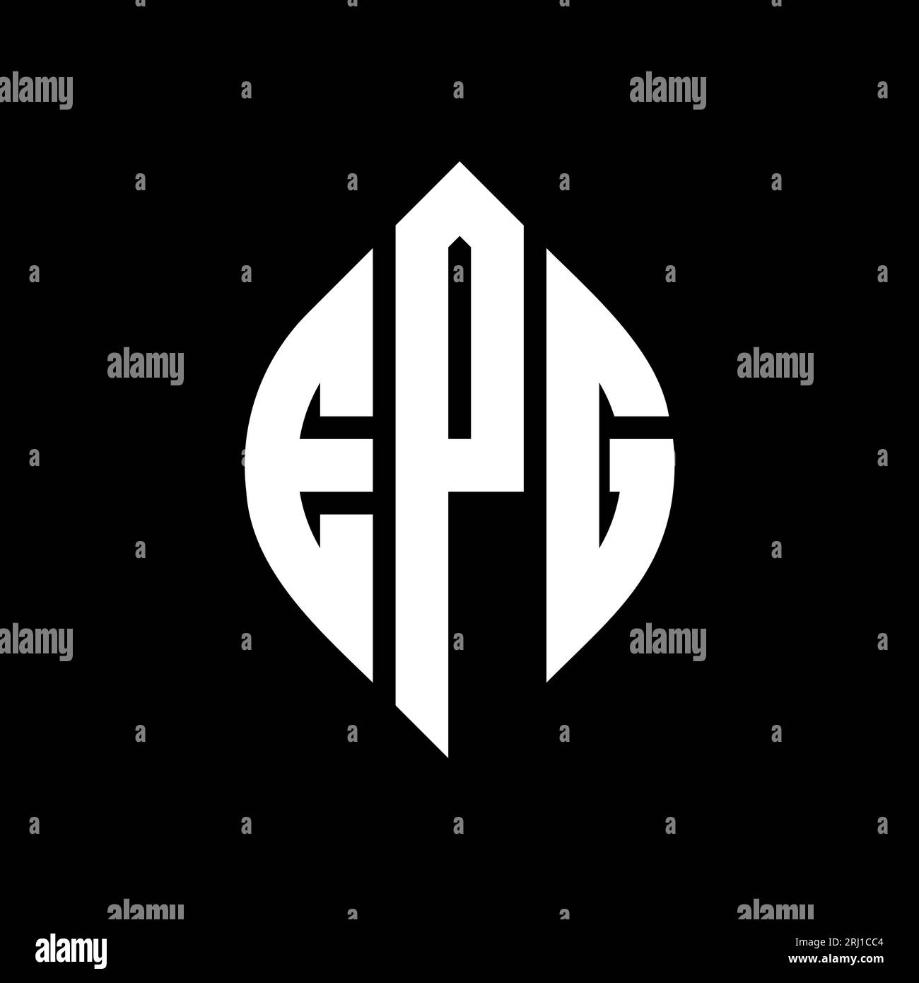 EPG circle letter logo design with circle and ellipse shape. EPG ...
