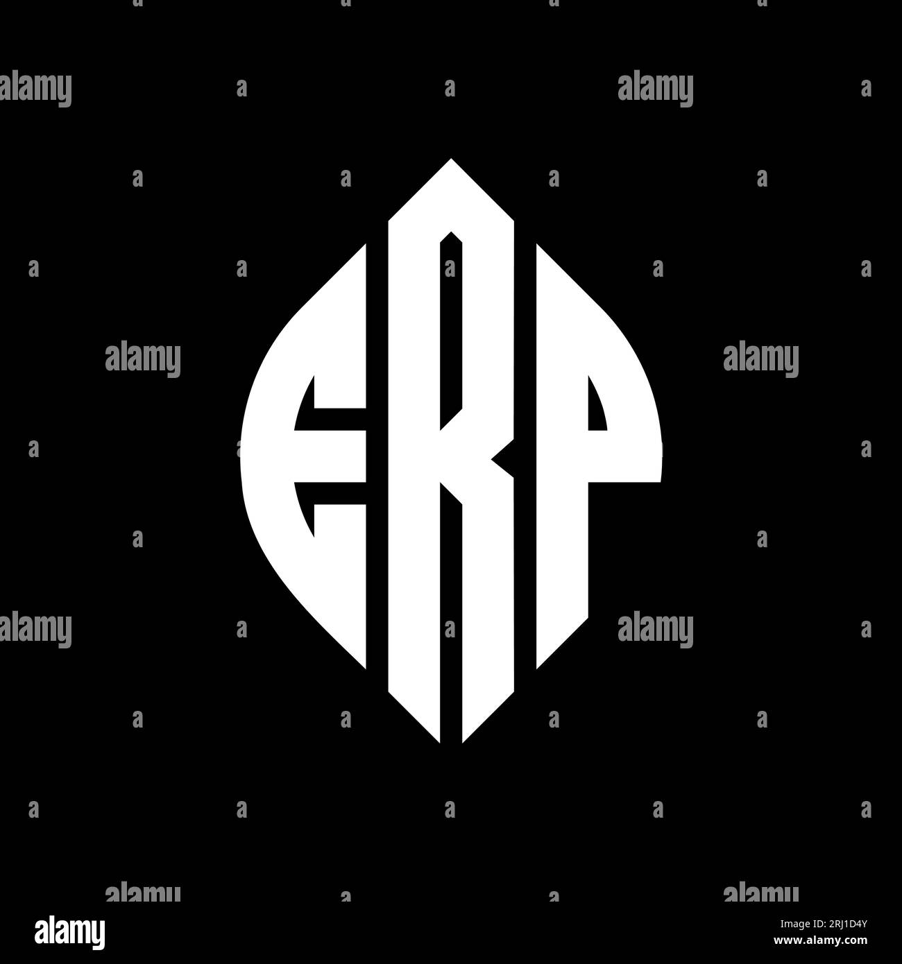 ERP circle letter logo design with circle and ellipse shape. ERP ...