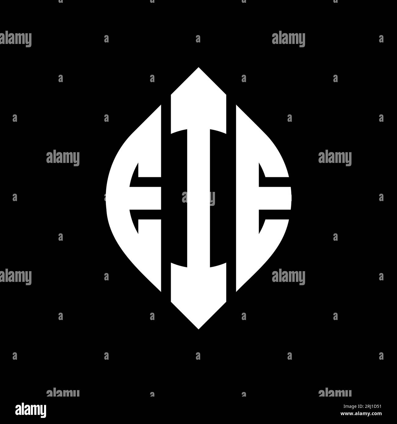 EIE circle letter logo design with circle and ellipse shape. EIE ...