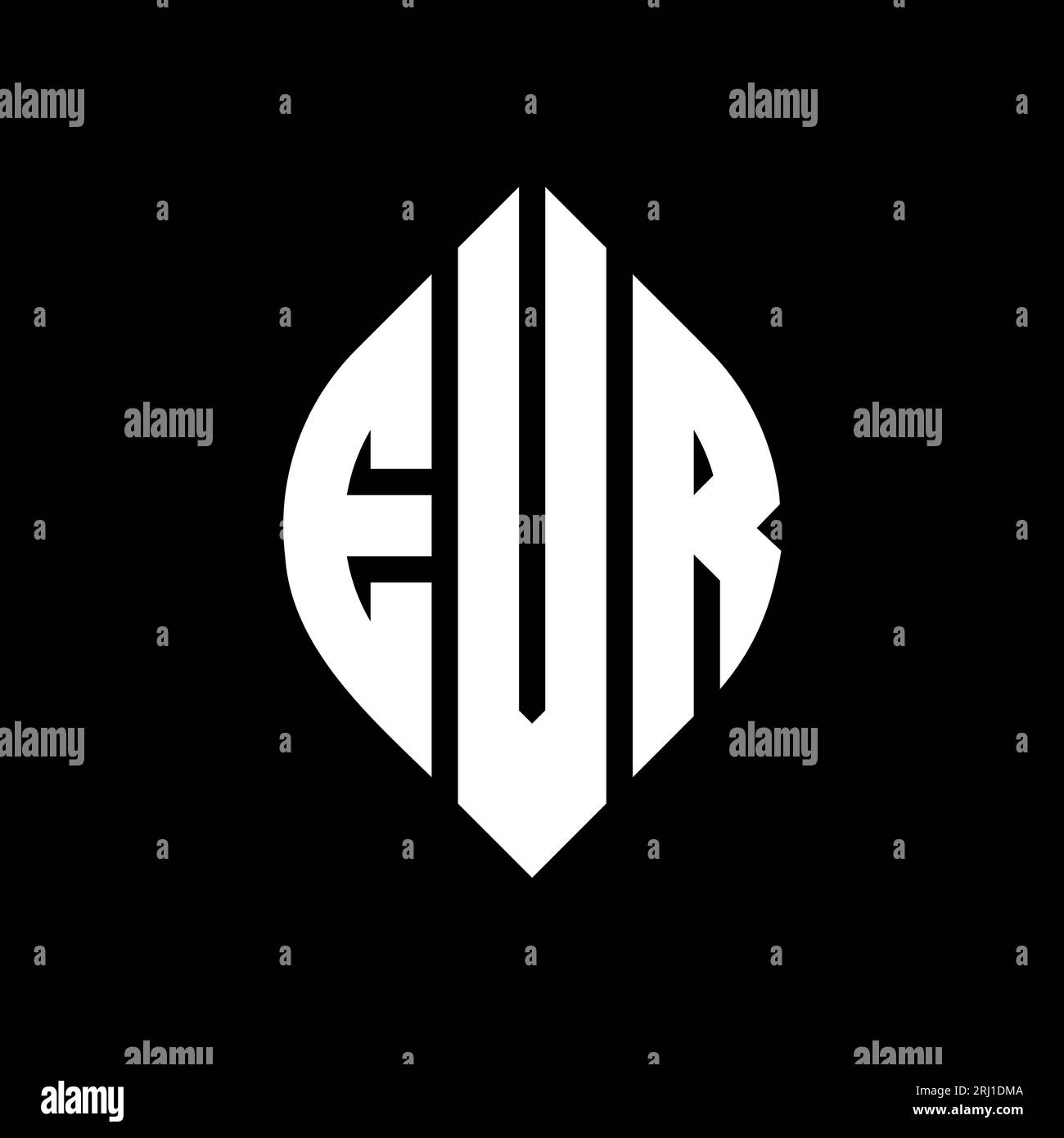 EVR circle letter logo design with circle and ellipse shape. EVR ...