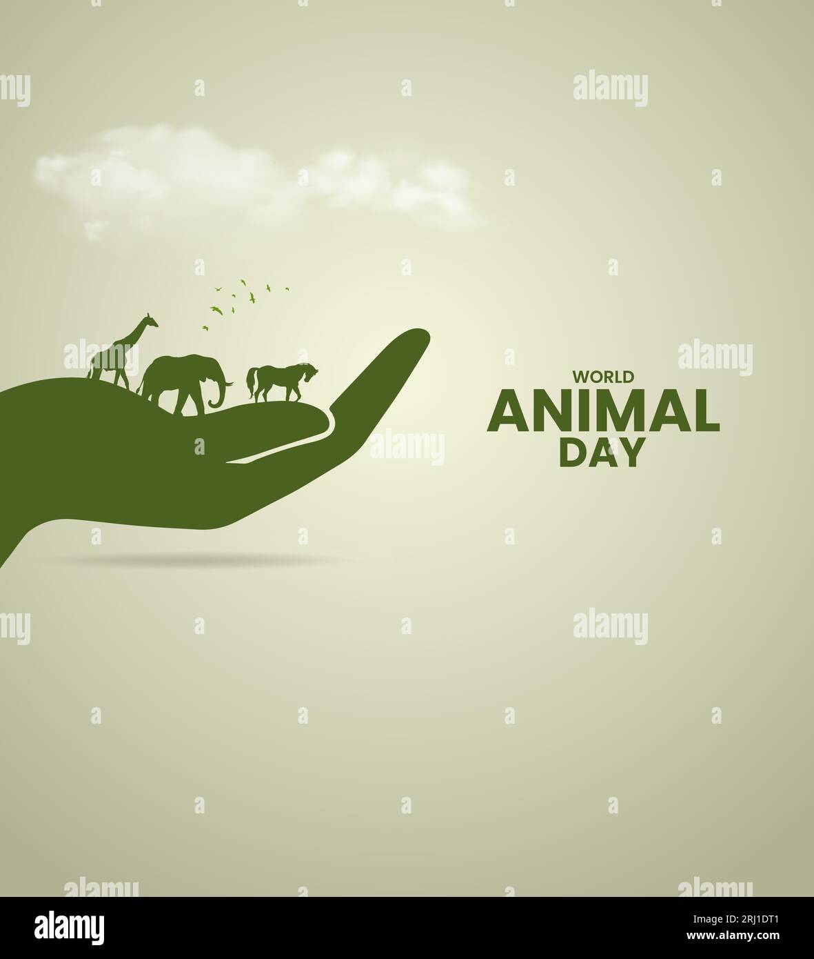 World Animal Day Vector Illustration Stock Vector Image & Art - Alamy