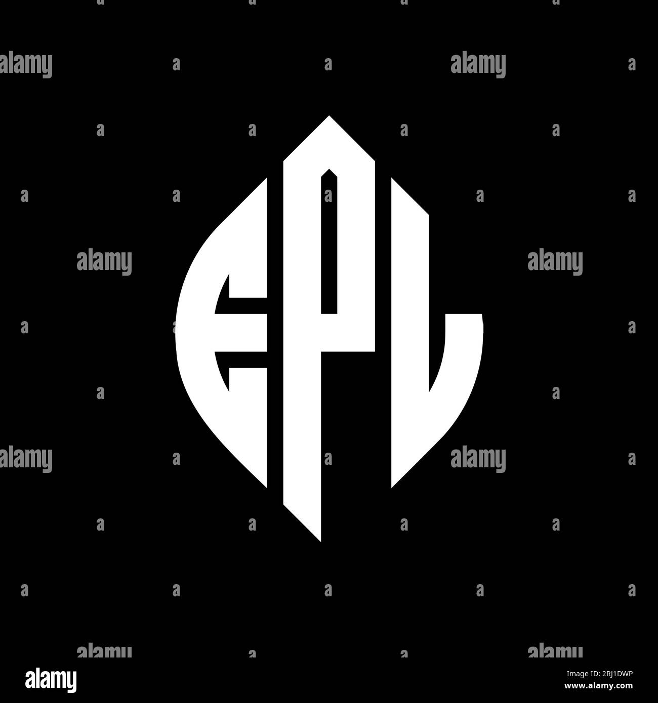 EPL circle letter logo design with circle and ellipse shape. EPL ...