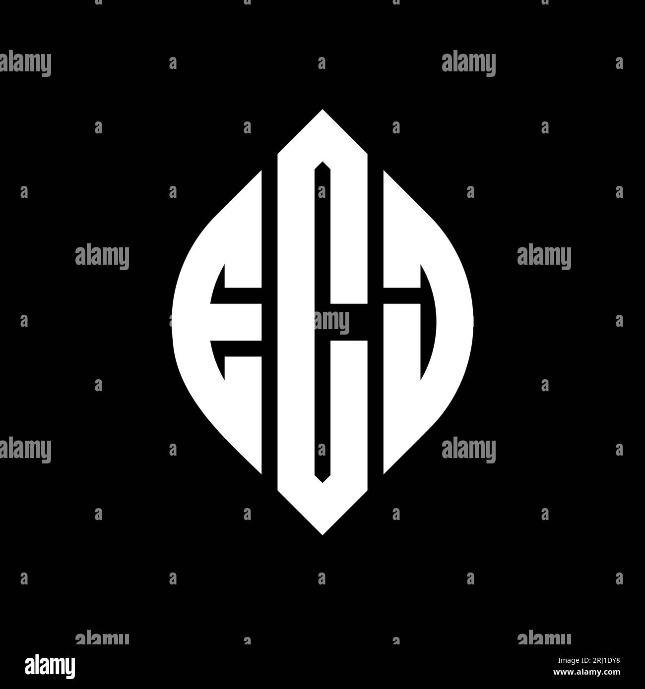 ECJ circle letter logo design with circle and ellipse shape. ECJ ...