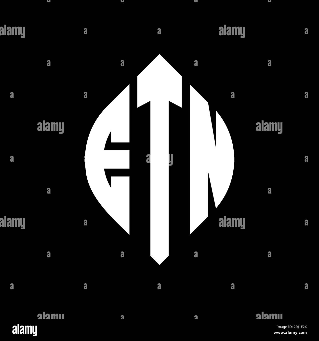 ETN circle letter logo design with circle and ellipse shape. ETN ...