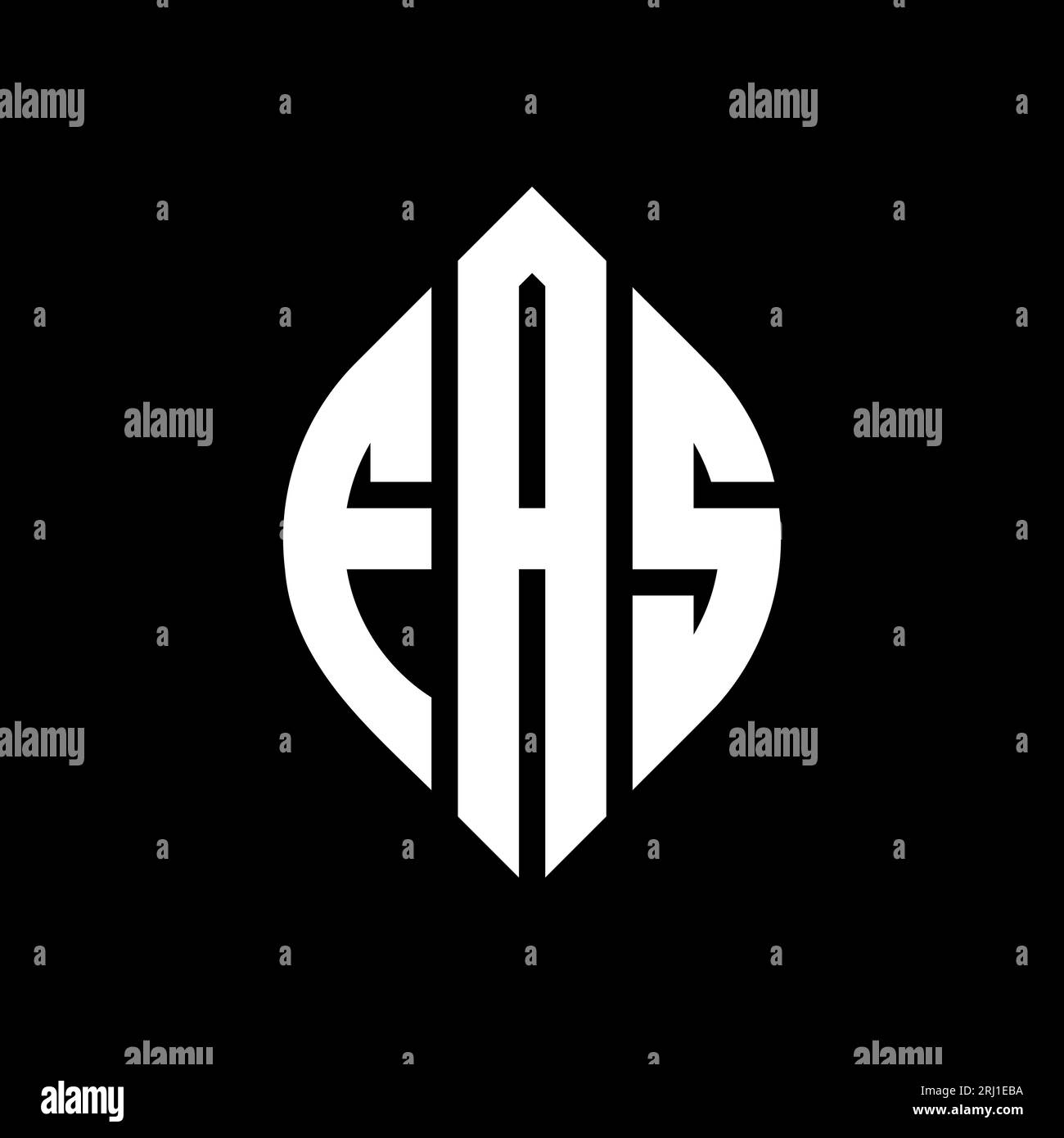 FAS circle letter logo design with circle and ellipse shape. FAS ...