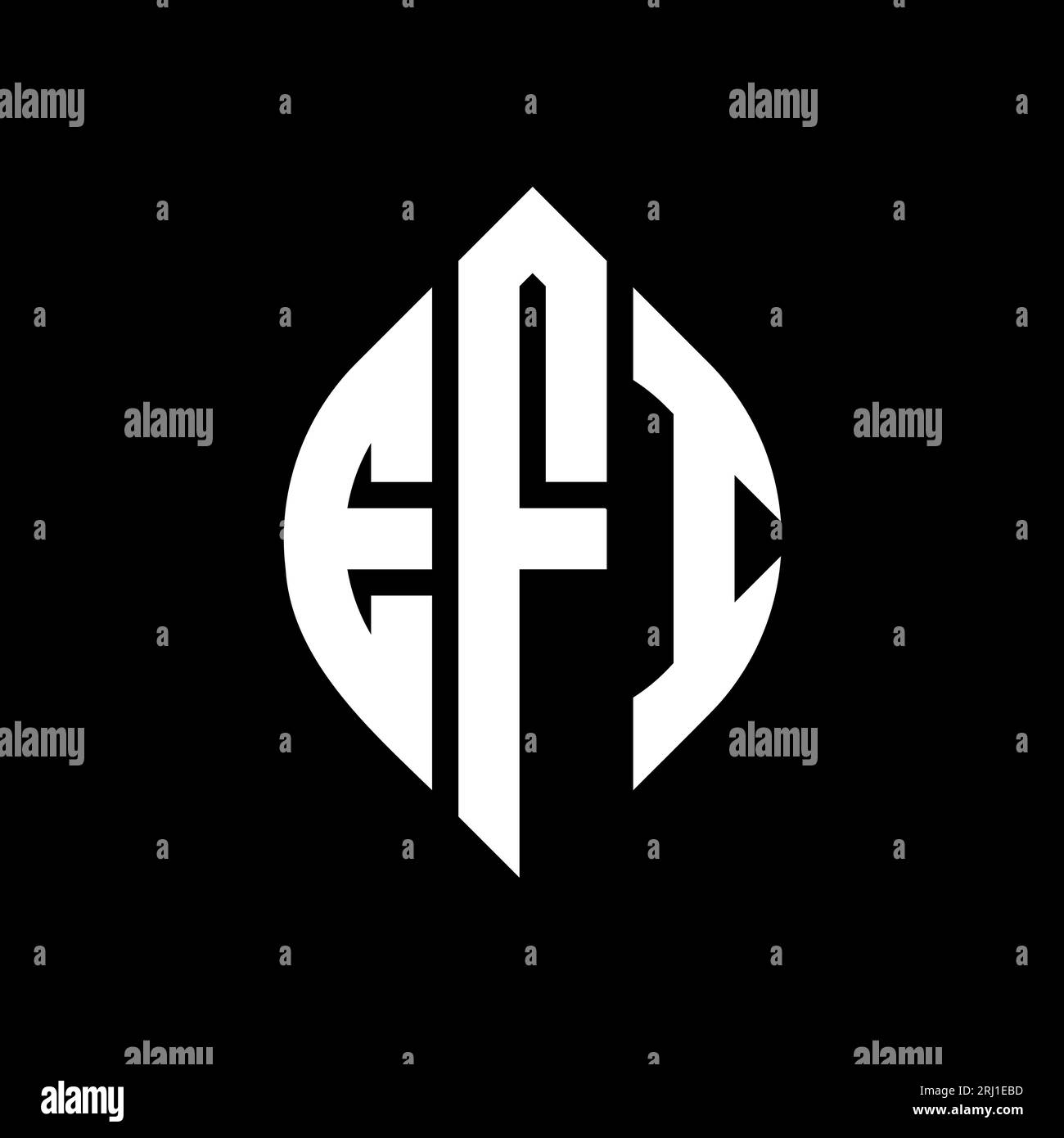 EFI circle letter logo design with circle and ellipse shape. EFI ...
