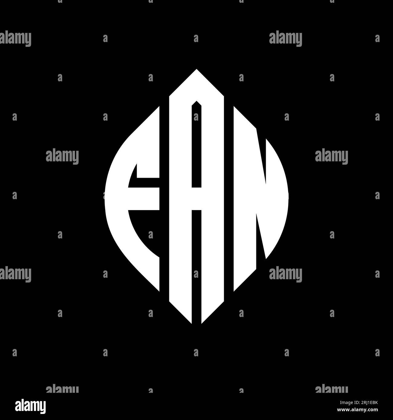 FAN circle letter logo design with circle and ellipse shape. FAN ...