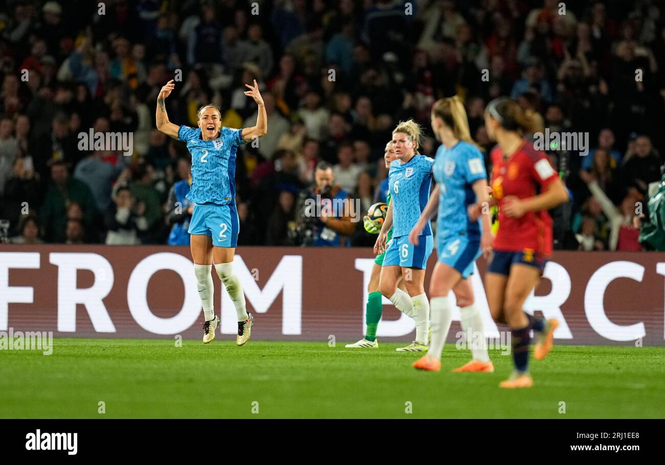 August 20 2023: Lucy Bronze (England) gestures during a FiFA Womens ...