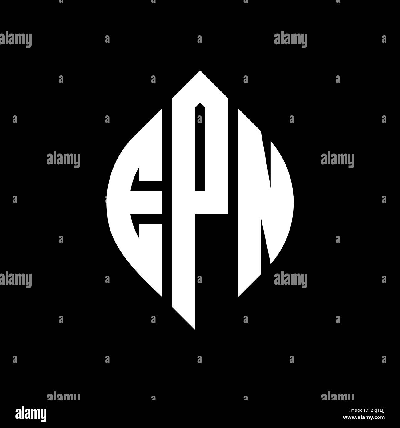 EPN circle letter logo design with circle and ellipse shape. EPN ...
