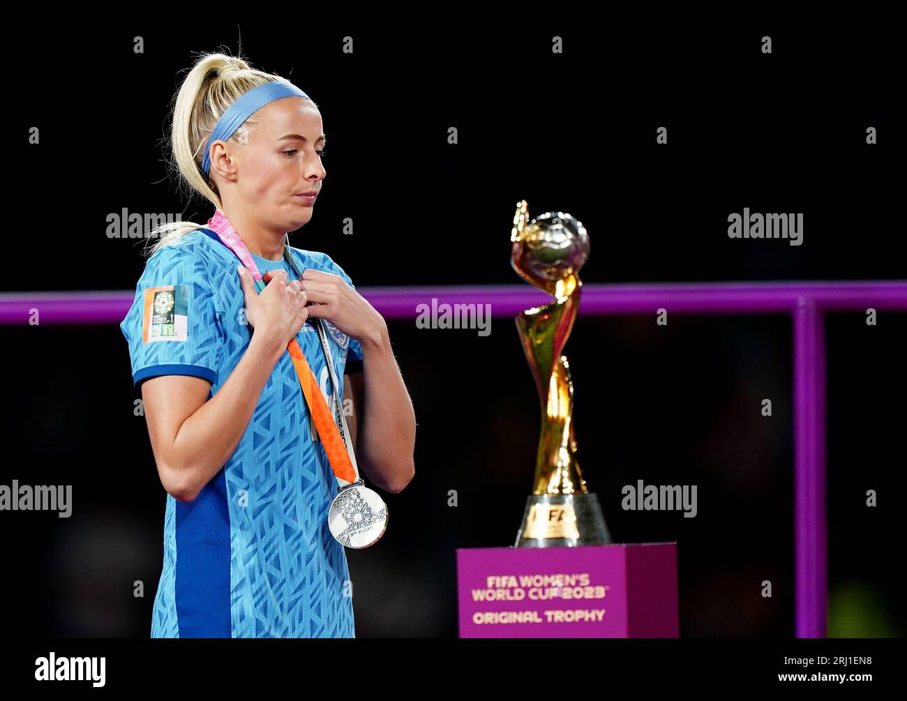 England's Chloe Kelly after being presented with her runner up medal at ...