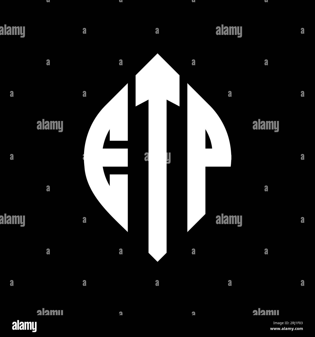ETP circle letter logo design with circle and ellipse shape. ETP ...