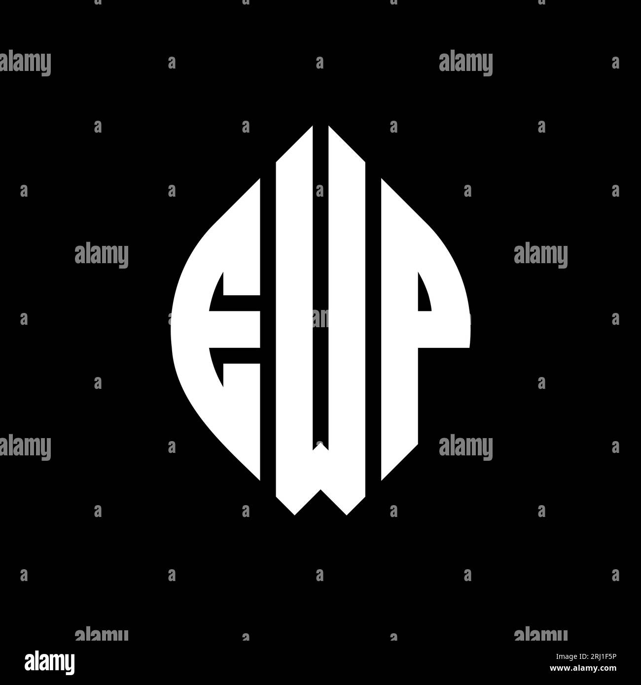 EWP circle letter logo design with circle and ellipse shape. EWP ...