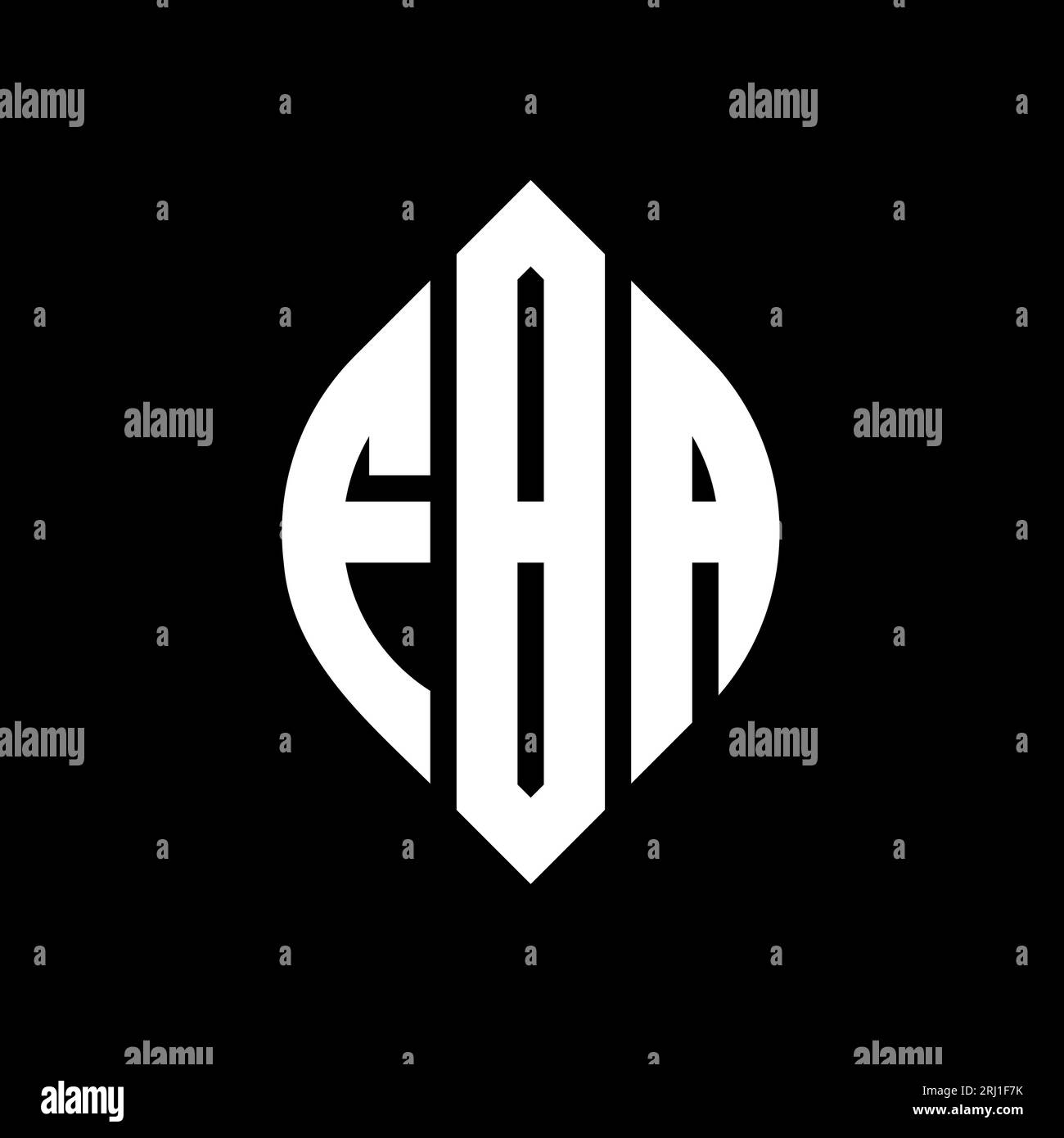 FBA circle letter logo design with circle and ellipse shape. FBA ...