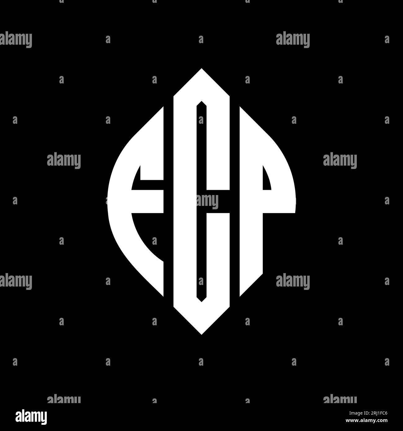 FCP circle letter logo design with circle and ellipse shape. FCP ...
