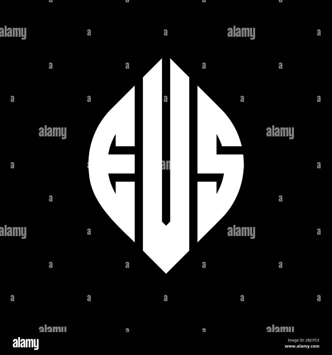EVS circle letter logo design with circle and ellipse shape. EVS ...