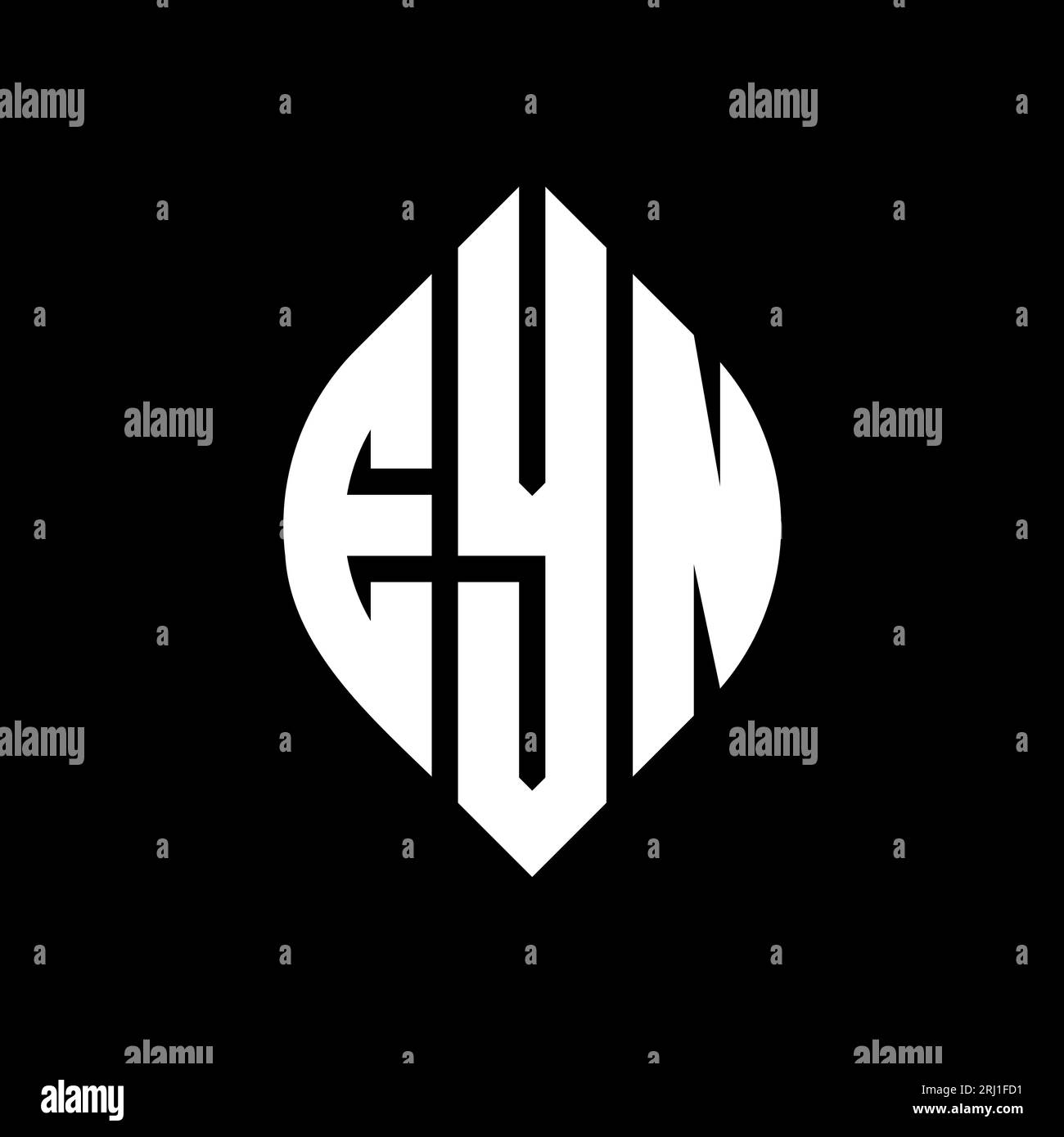 EZN circle letter logo design with circle and ellipse shape. EZN ...