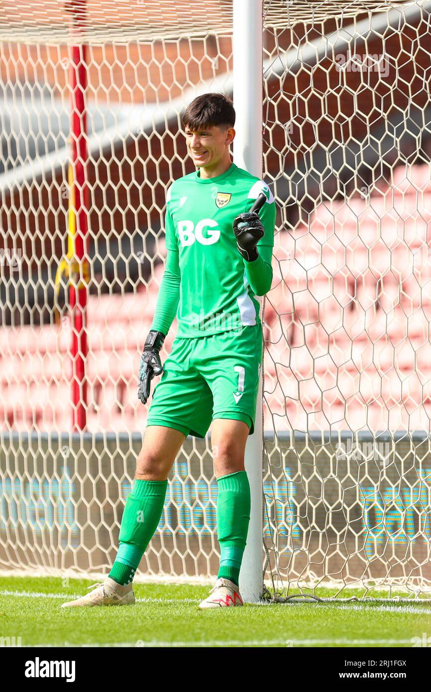 Oakwell Stadium, Barnsley, England - 19th August 2023 James Beadle Goalkeeper of Oxford United ...
