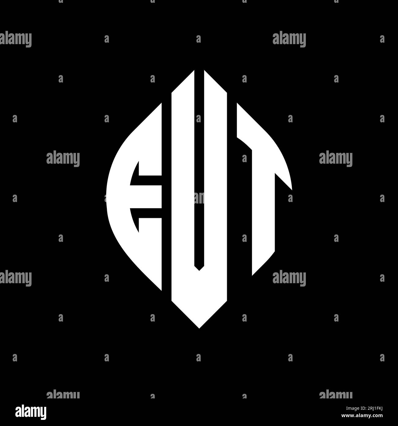 EVT circle letter logo design with circle and ellipse shape. EVT ...