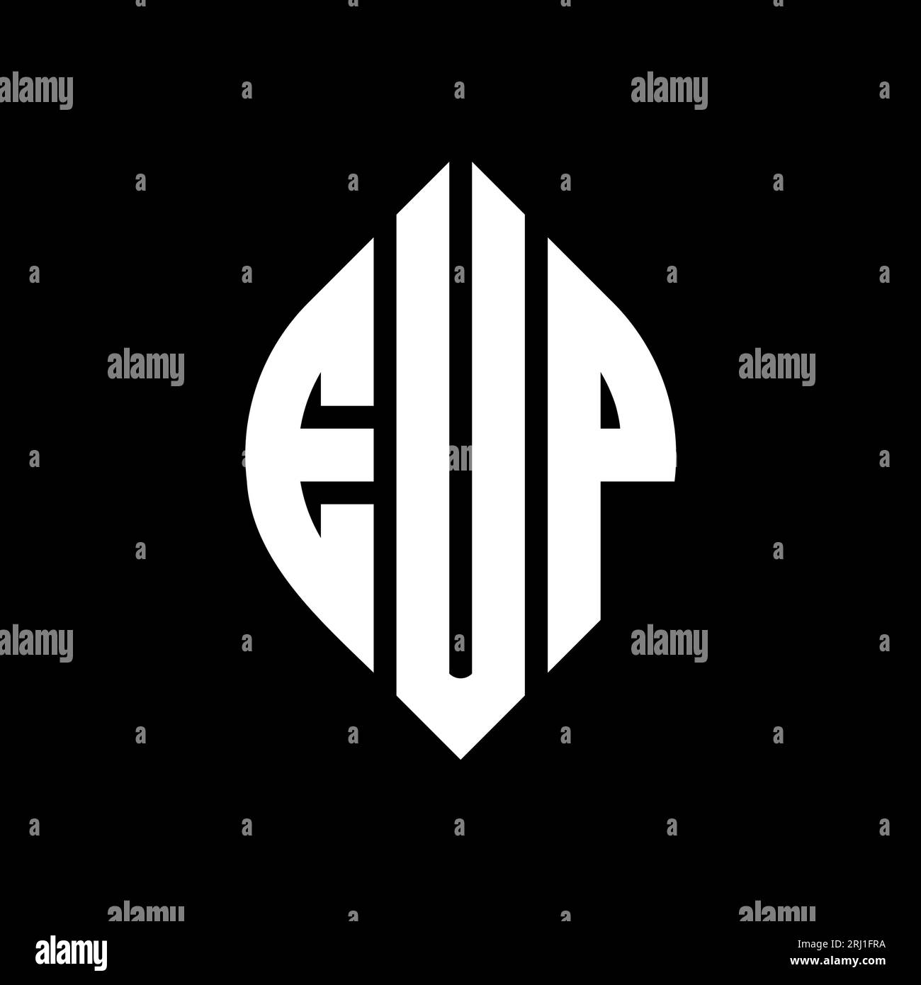 EUP circle letter logo design with circle and ellipse shape. EUP ...