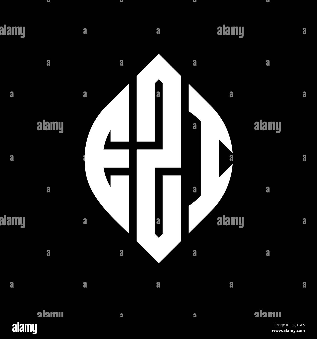 EZI circle letter logo design with circle and ellipse shape. EZI ...