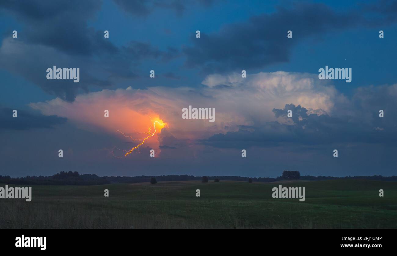 Severe lightning storm daytime hi-res stock photography and images - Alamy