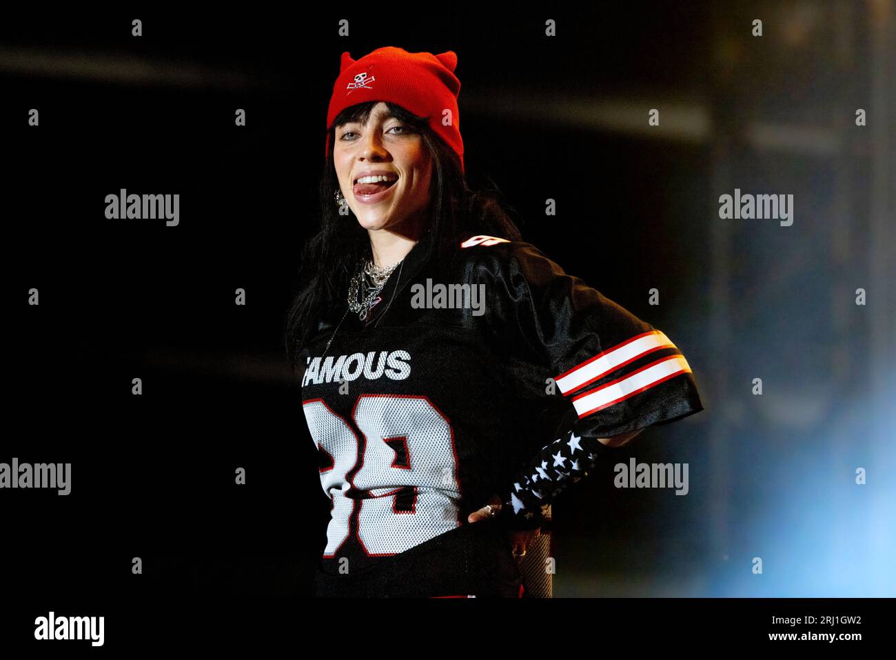 Hungary 15 August 2023 Billie Eilish live at Sziget Festival in ...