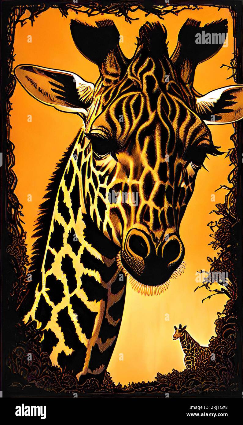 Cartoon giraffes hi-res stock photography and images - Alamy