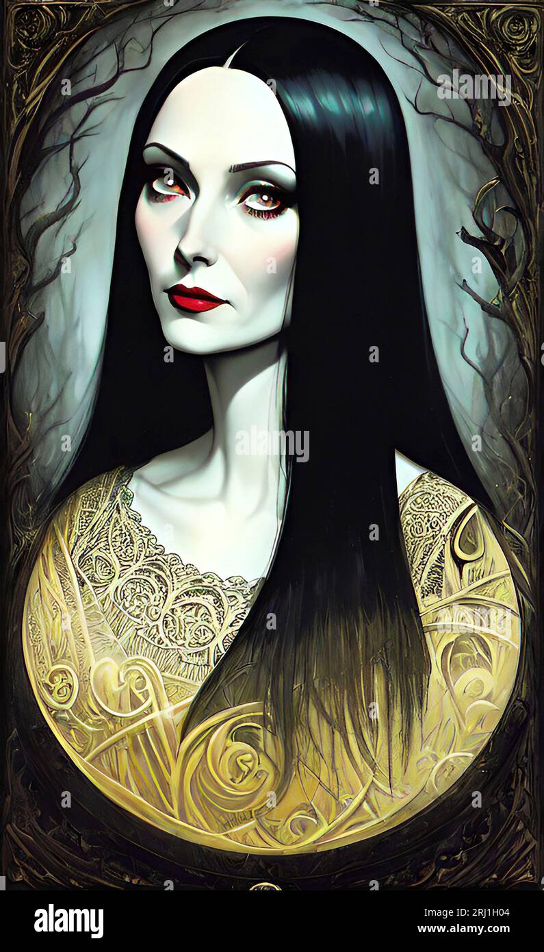 Morticia addams art hi-res stock photography and images - Alamy