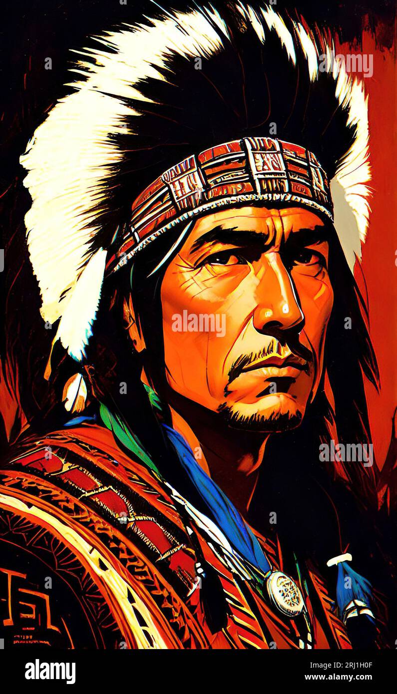 Portrait native north american indian hi-res stock photography and ...