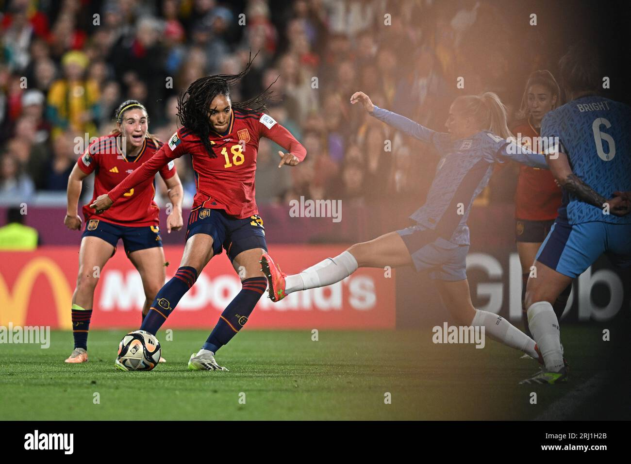 The 2023 Women's World Cup Final match between Spain and England at ...