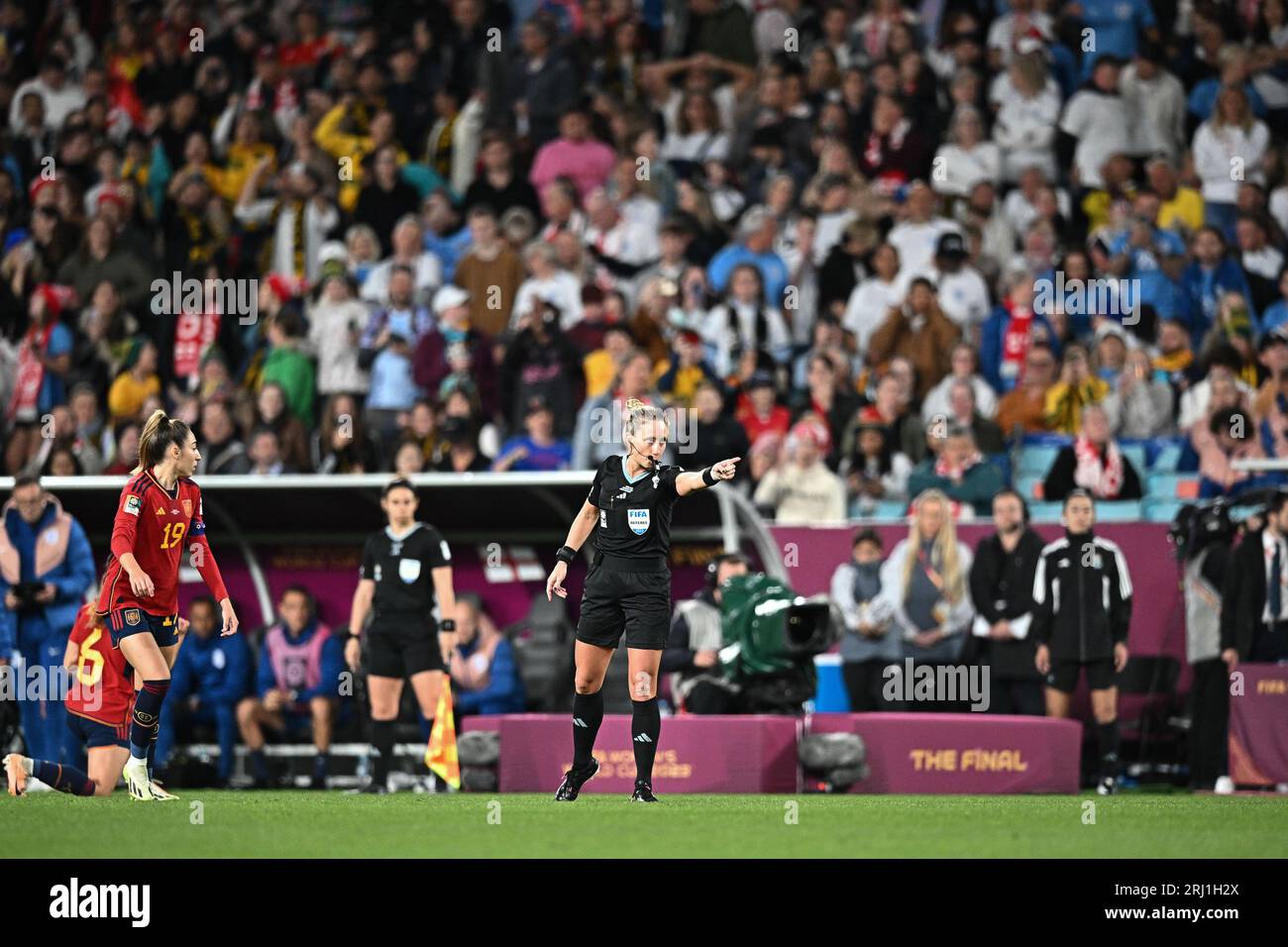 The 2023 Women's World Cup Final match between Spain and England at ...
