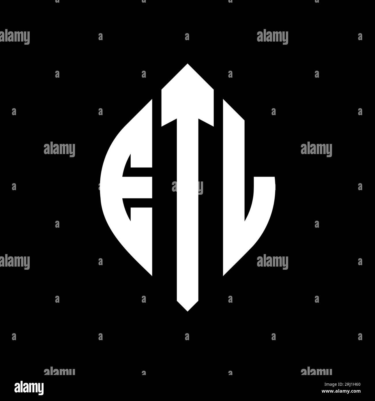 ETL circle letter logo design with circle and ellipse shape. ETL ...