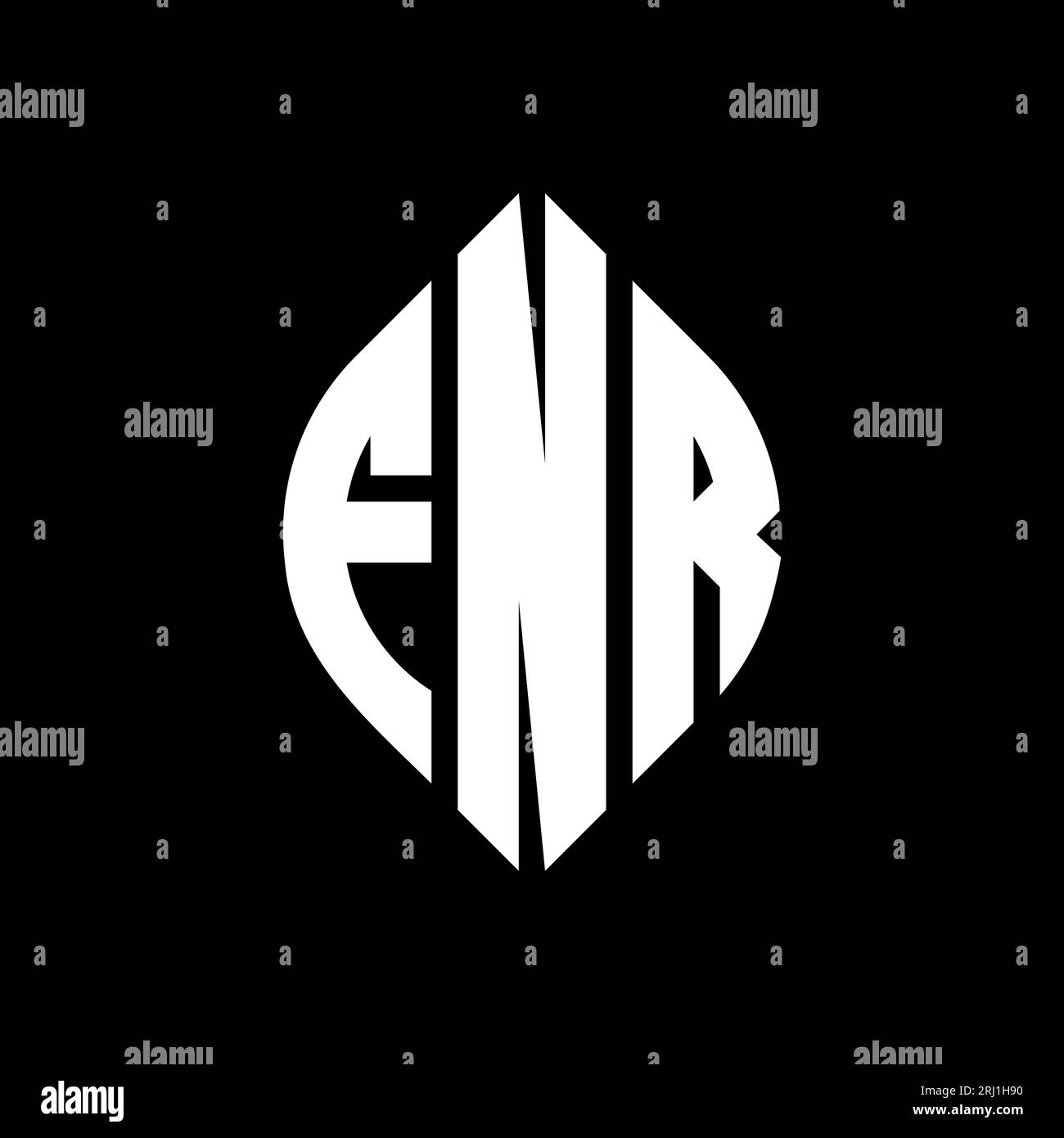FNR circle letter logo design with circle and ellipse shape. FNR ...