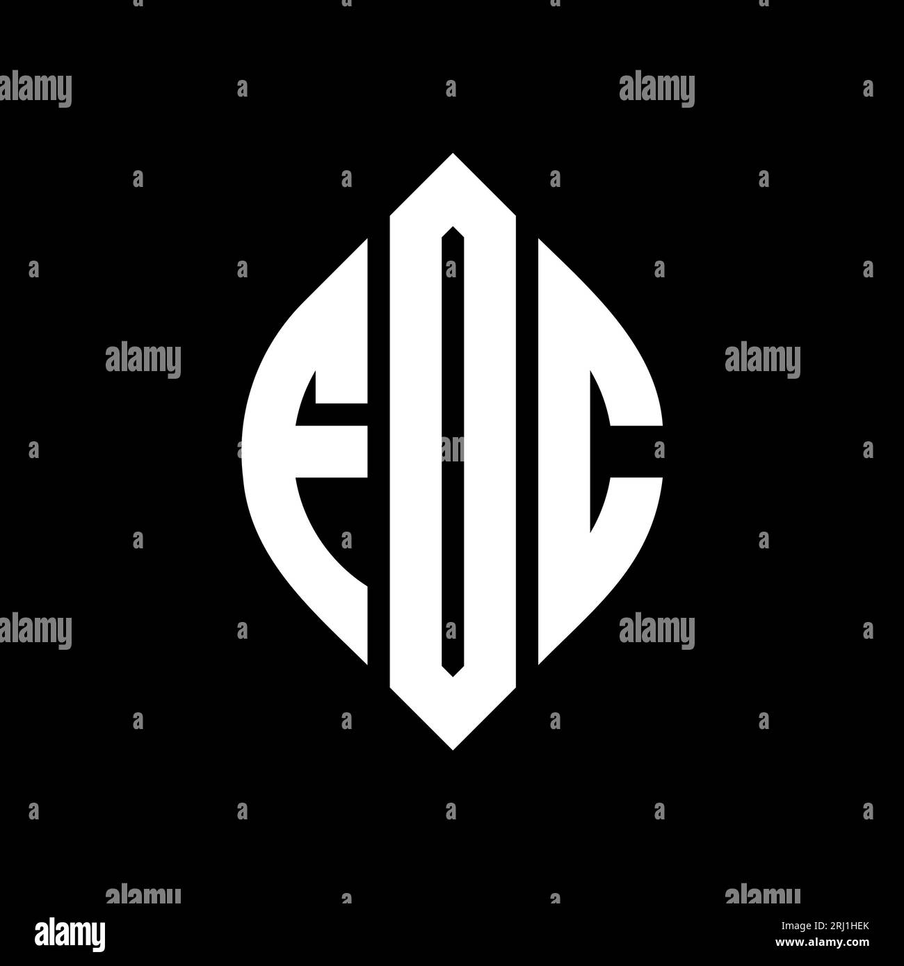 FDC circle letter logo design with circle and ellipse shape. FDC ...