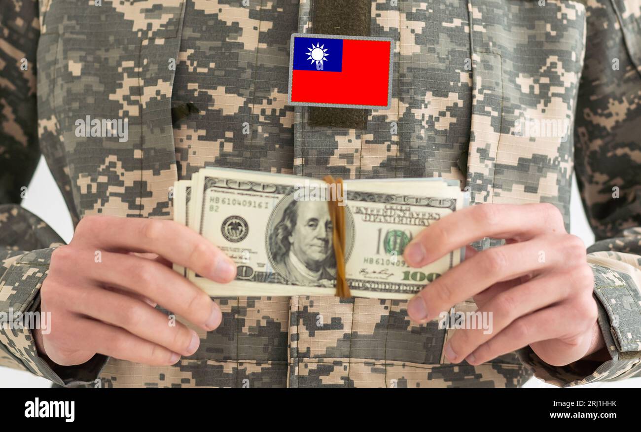 military taiwan man with dollars Stock Photo - Alamy