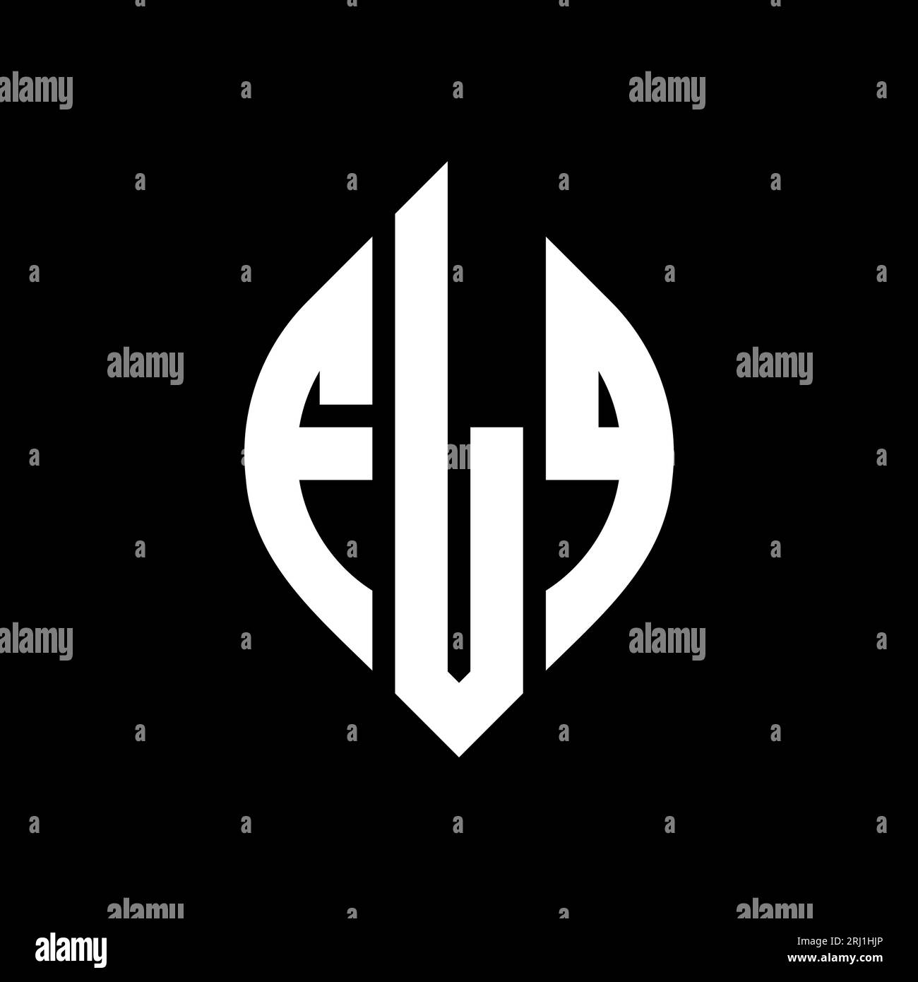 FLO circle letter logo design with circle and ellipse shape. FLO ...