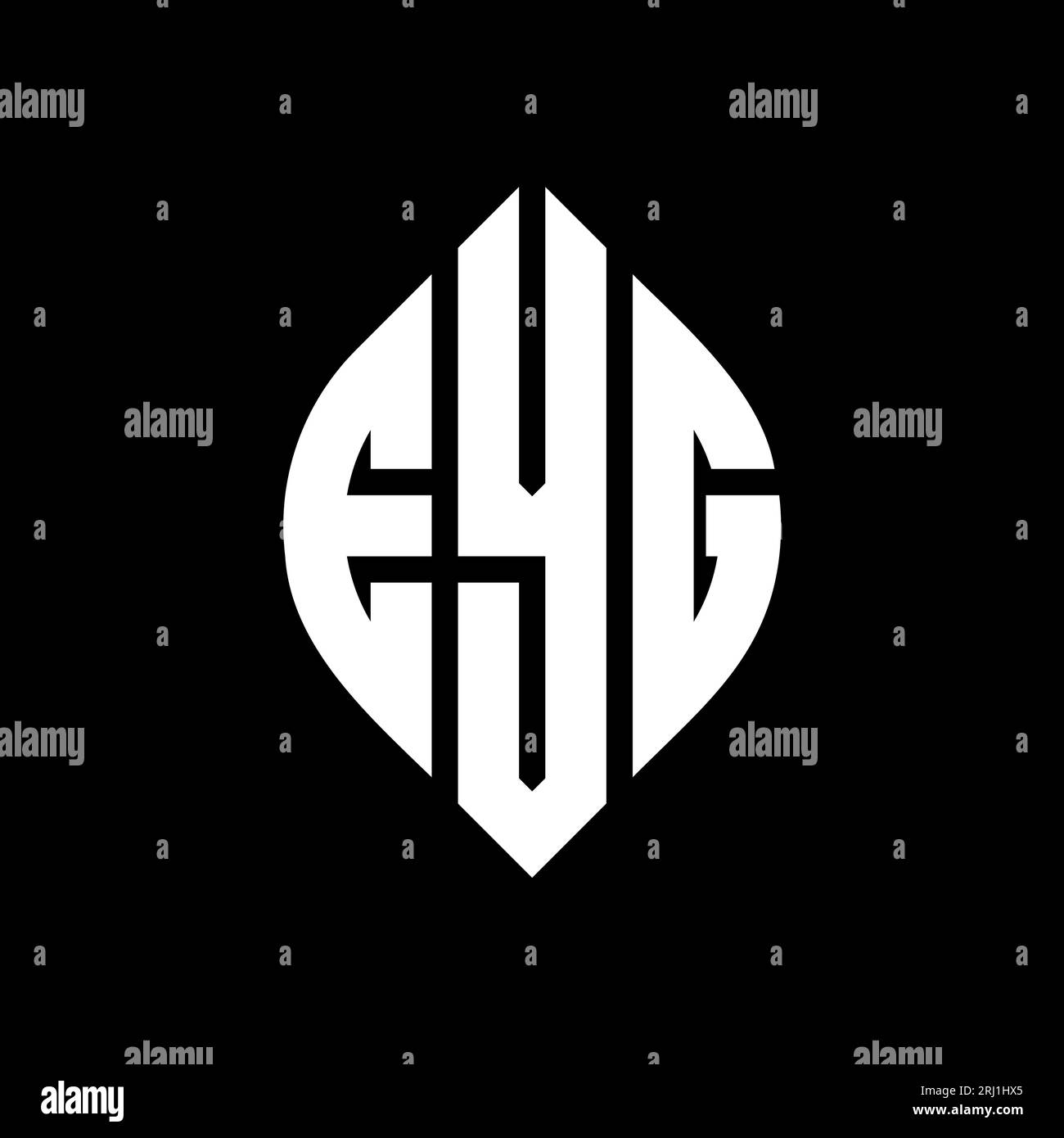 EYG circle letter logo design with circle and ellipse shape. EYG ...
