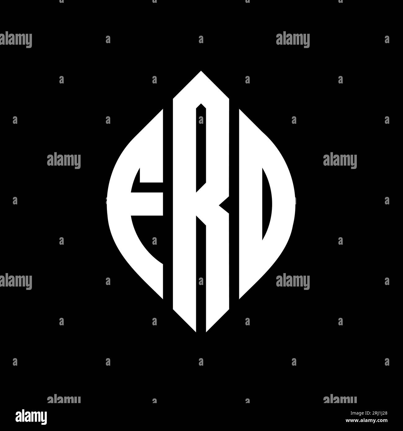 FRO circle letter logo design with circle and ellipse shape. FRO ...